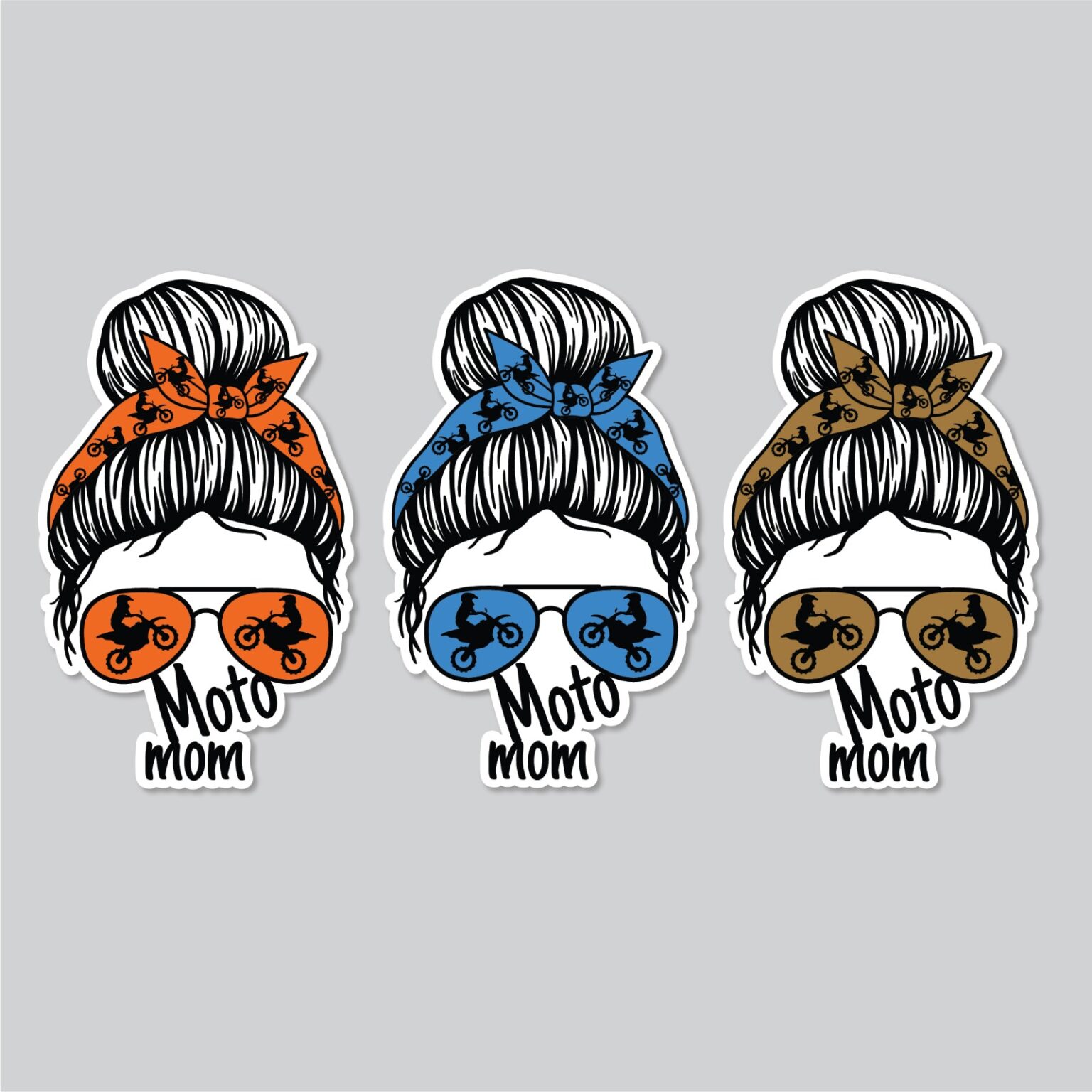 Moto Mom – Waterproof Vinyl Decal for Car, Phone, Water Bottle – Custom ...
