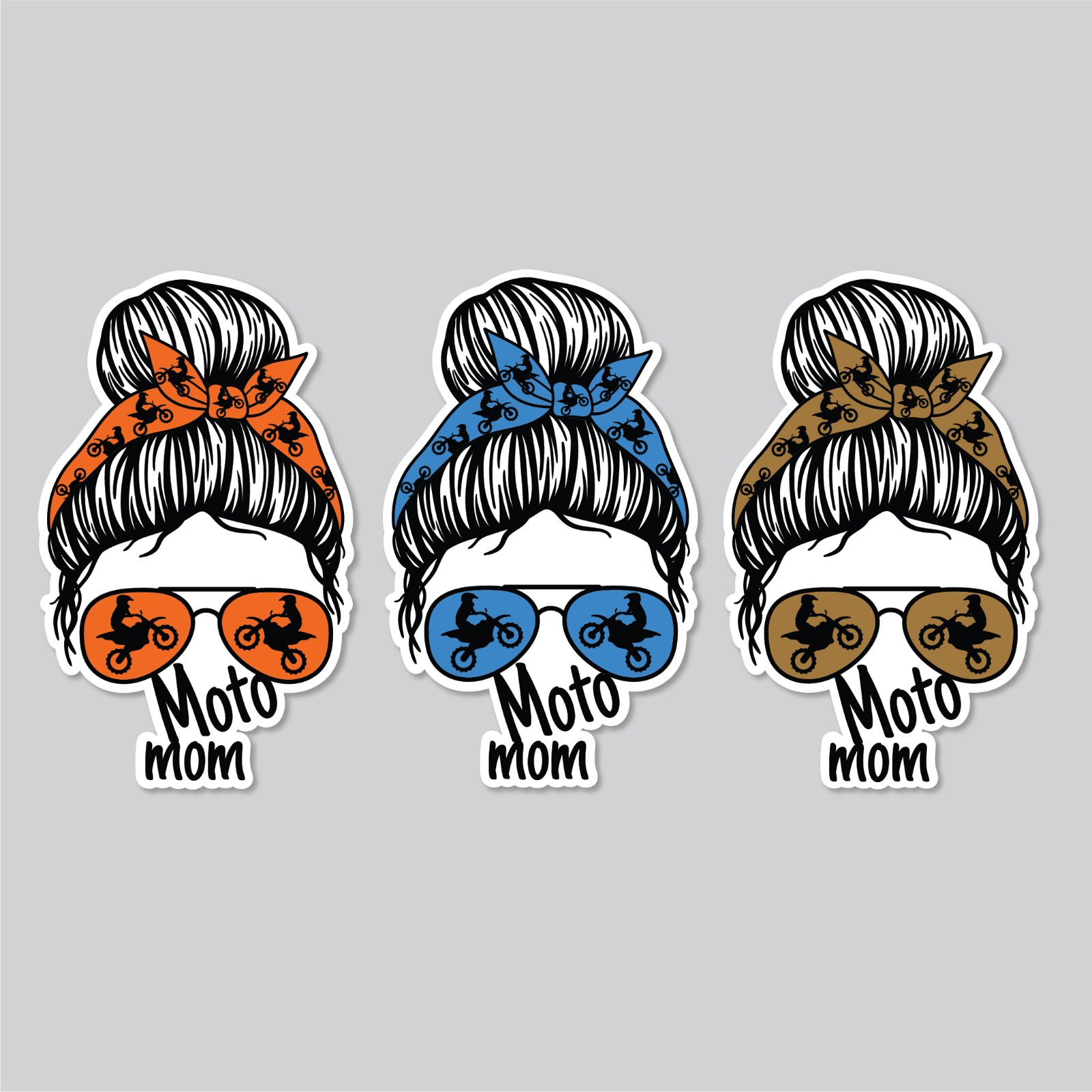 Moto Mom – Waterproof Vinyl Decal for Car, Phone, Water Bottle – Custom ...